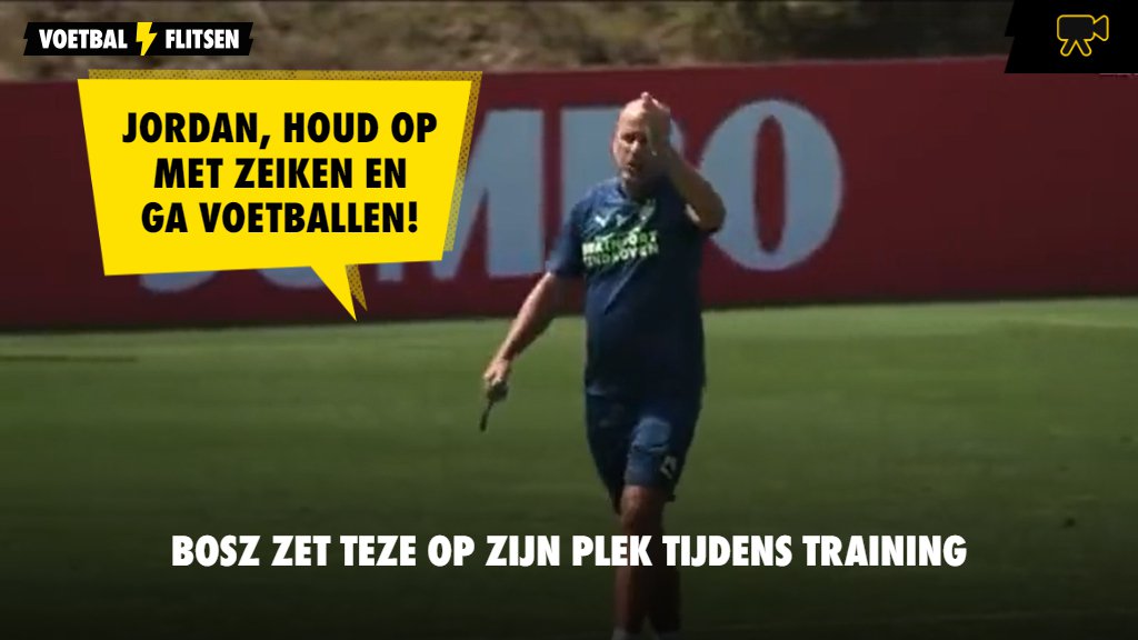 Bosz zet Teze op zijn plek tijdens training: Bosz zet Teze op zijn plek tijdens training: