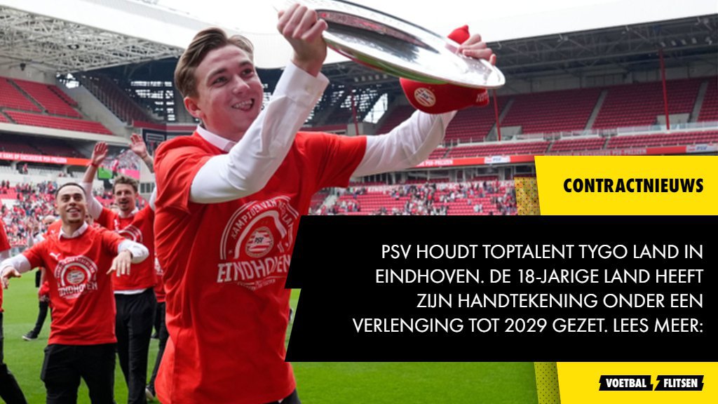 Alles over Tygo Land: Groot PSV-talent heeft nieuw contract getekend